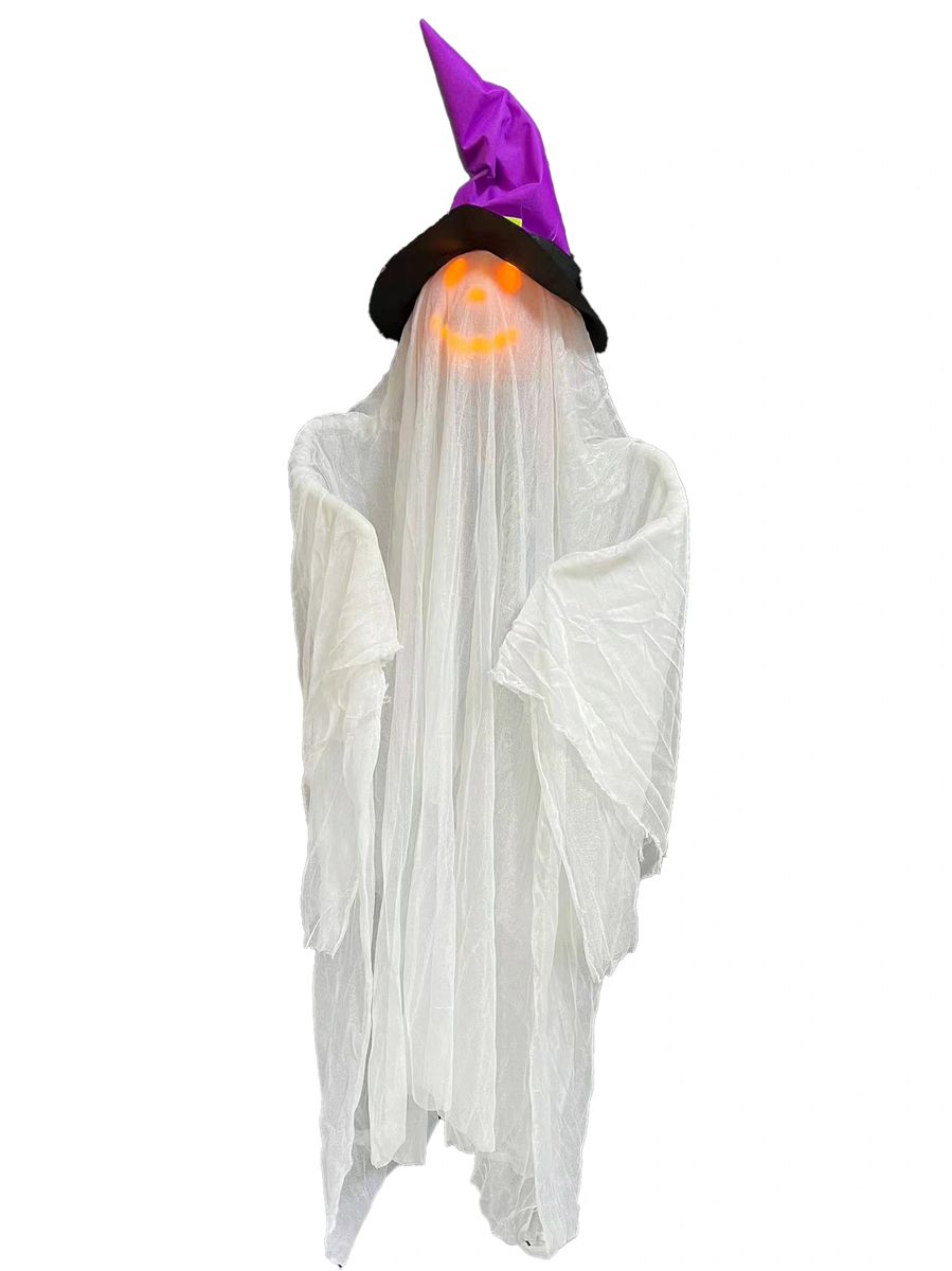 Animated 1.4m hanging talking Pumpkin man moving scary talking Light up ...