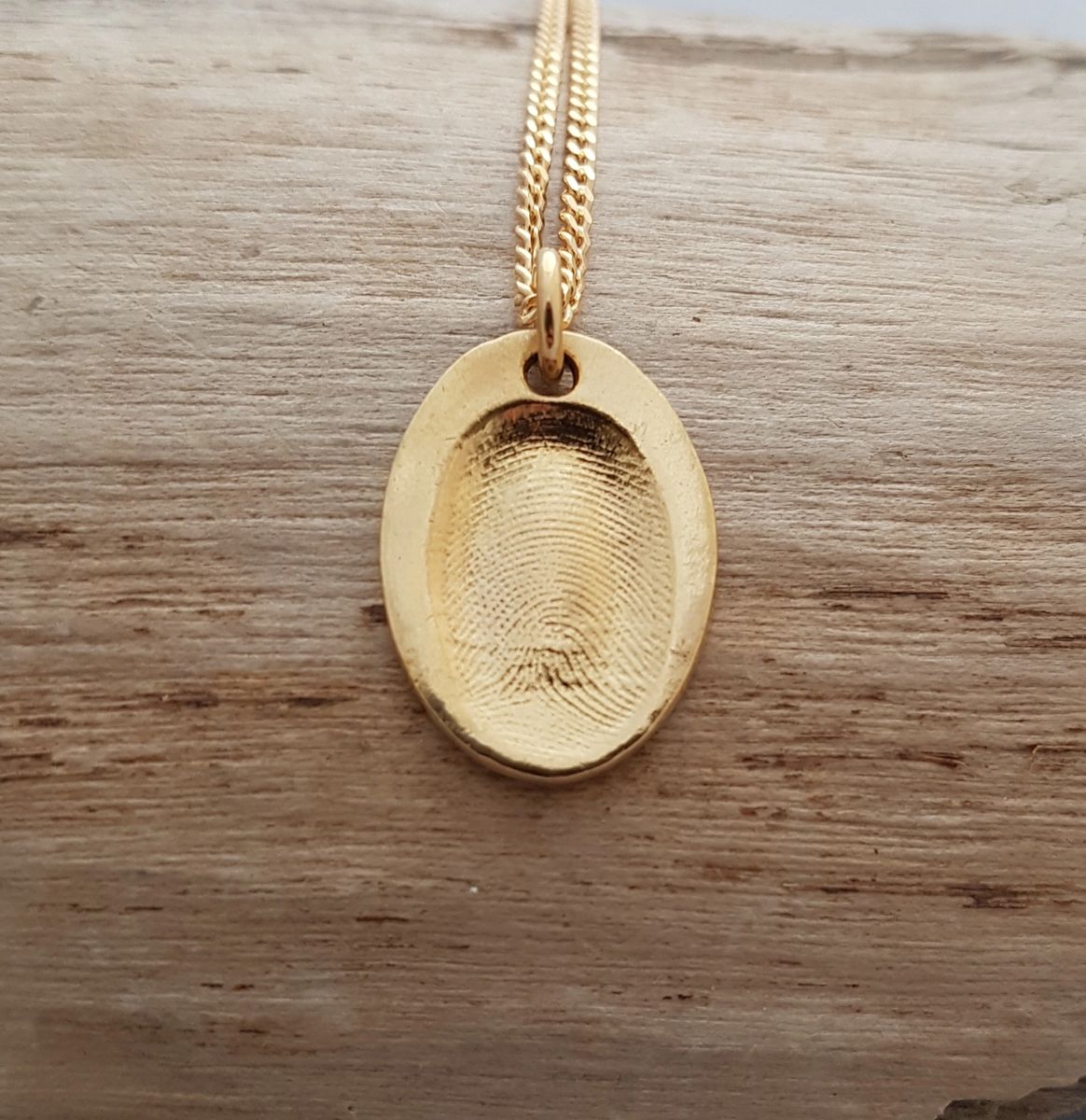 Gold Plated Original Fingerprint Pendant