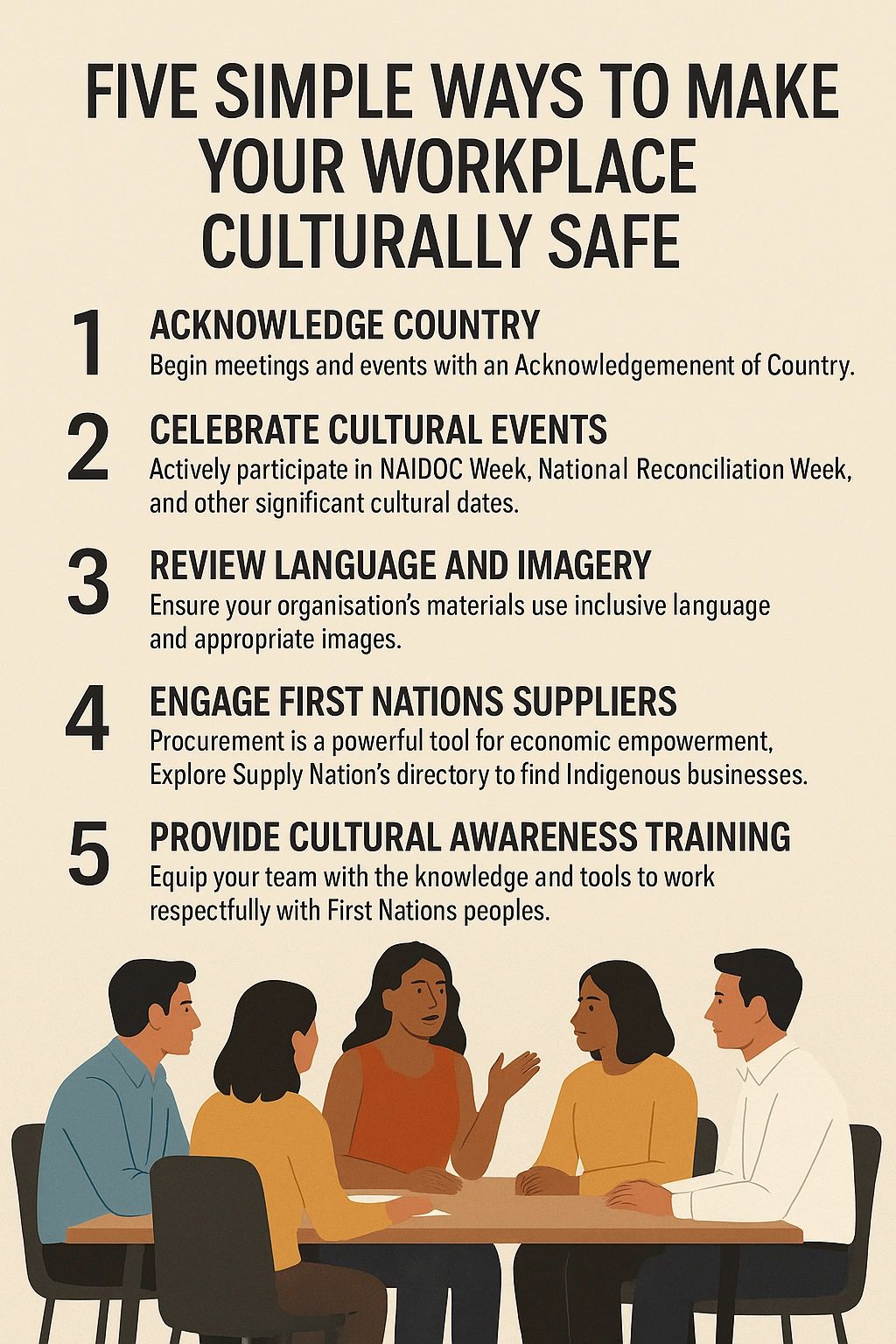 Five Simple Ways to Make Your Workplace Culturally Safe