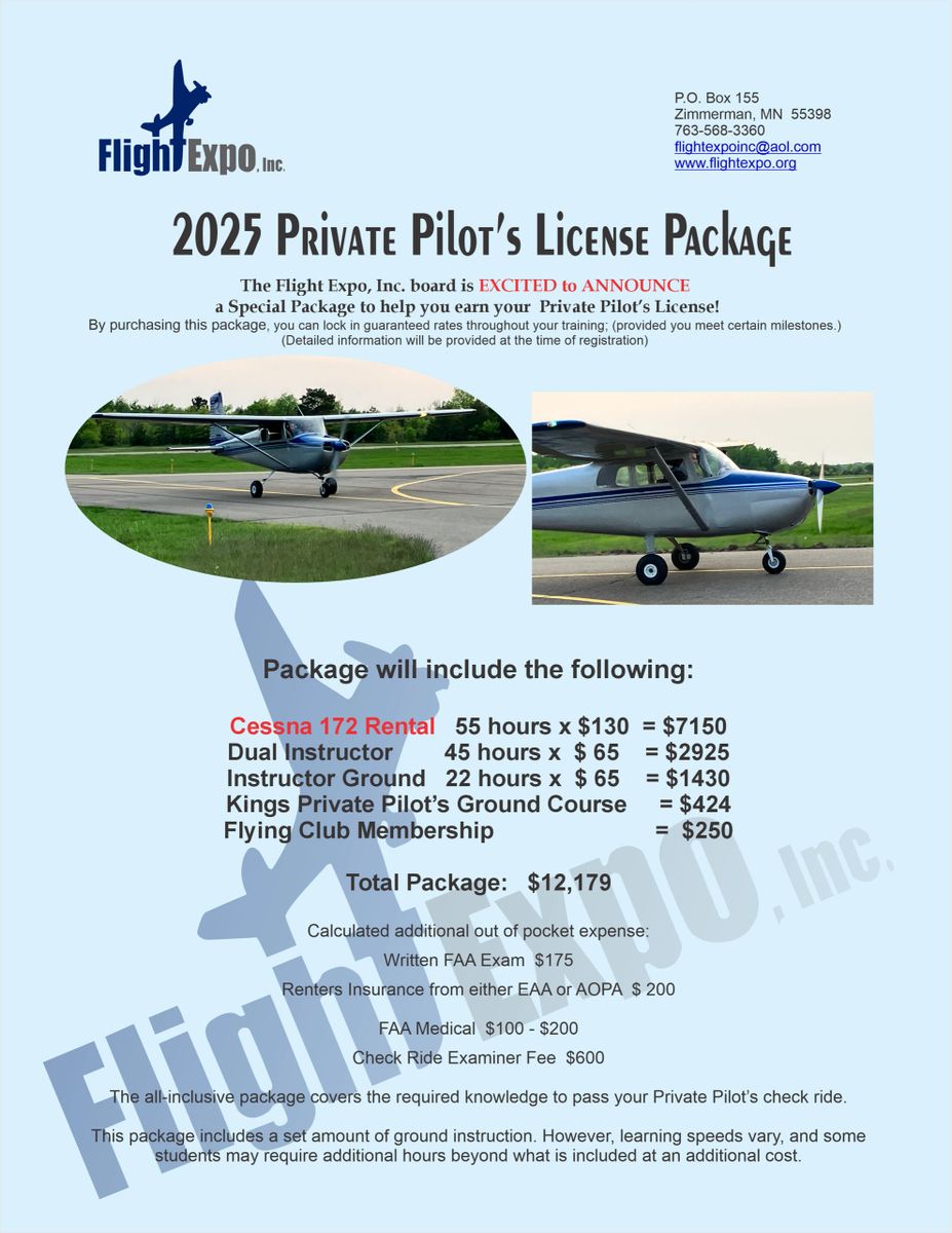 Private Pilot All-Inclusive License Package For the Cessna 172