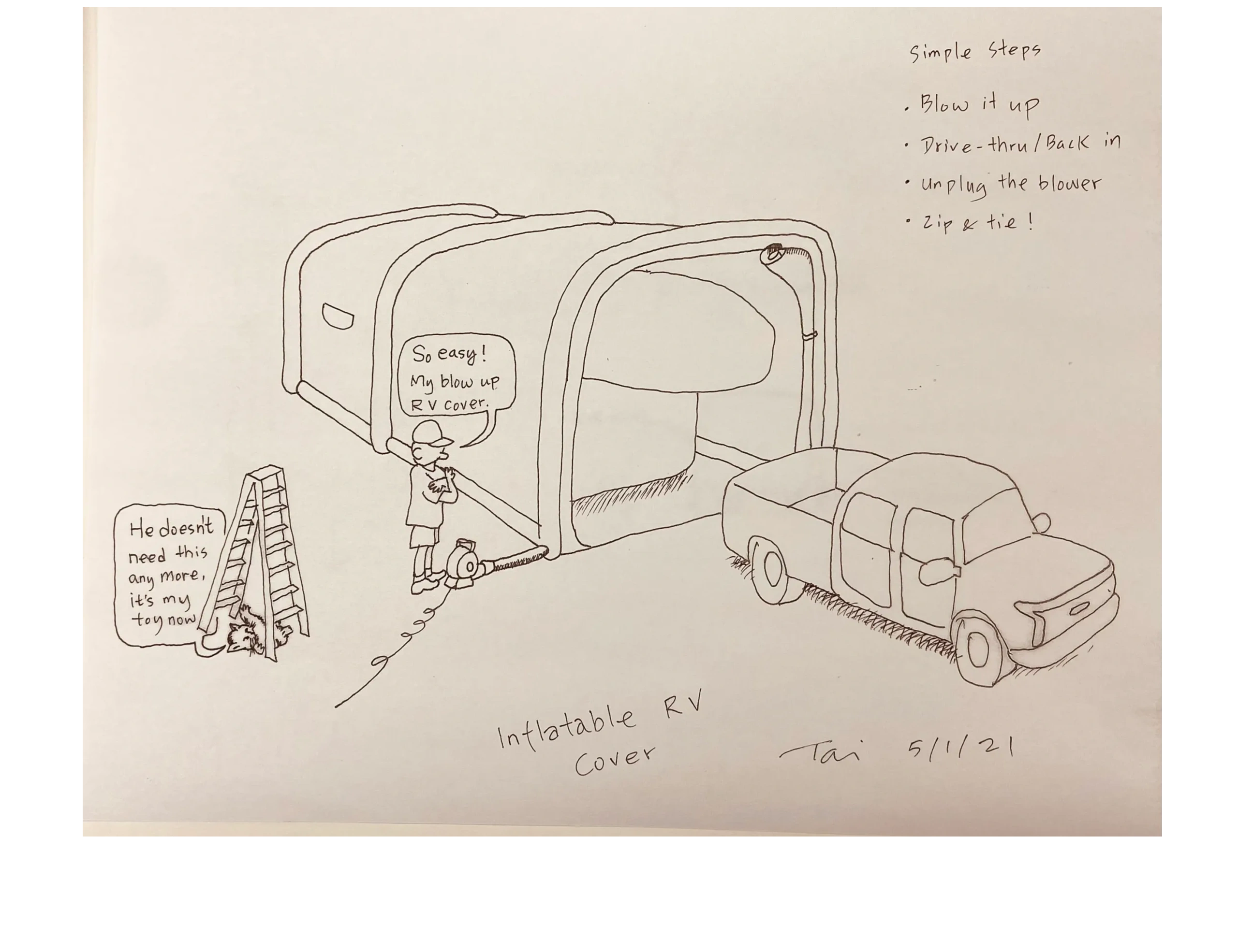 How To Draw A Rv Step By Step