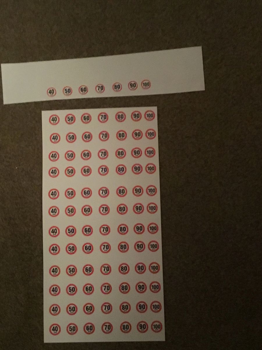 Set of 7 circle Truck Speed Decals. WS.0259