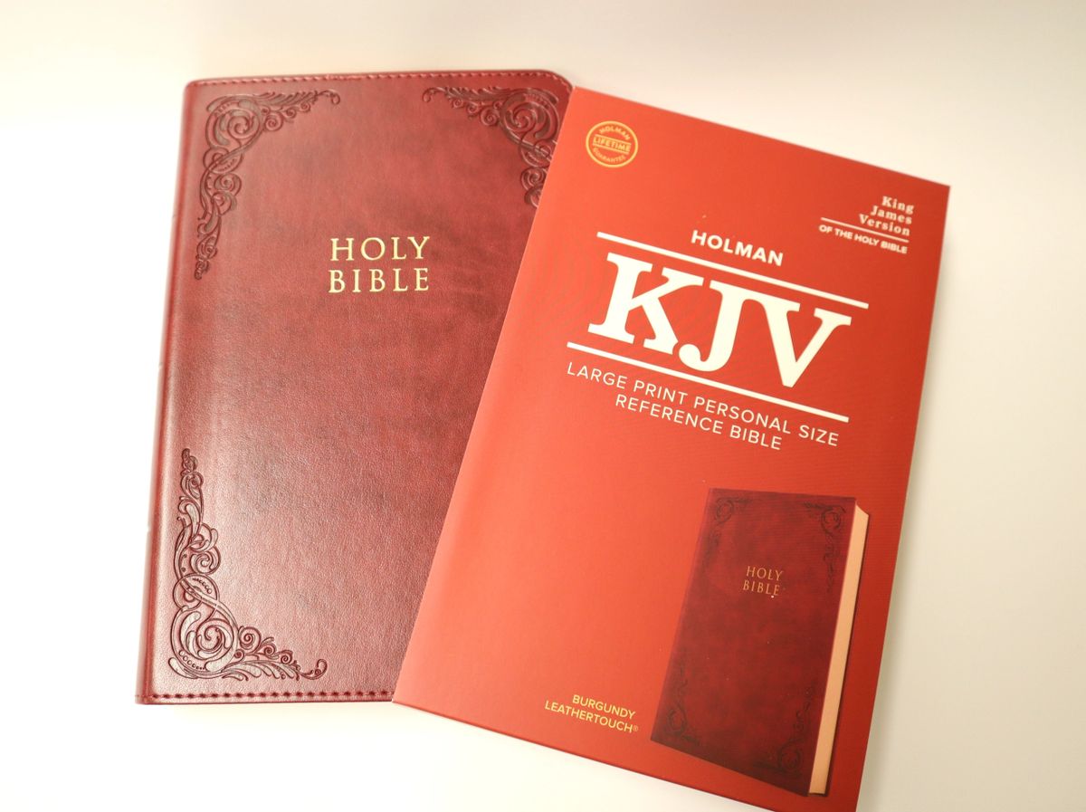 Holman KJV Large-Print Personal-Size Reference Bible--soft leather-look ...