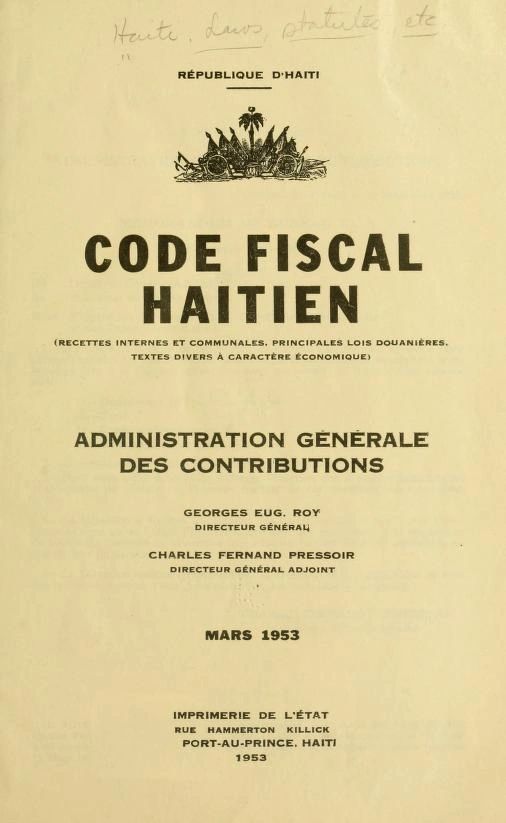 Nouveau Code fiscal haïtien, en vigueur dès le 1er octobre 2024
