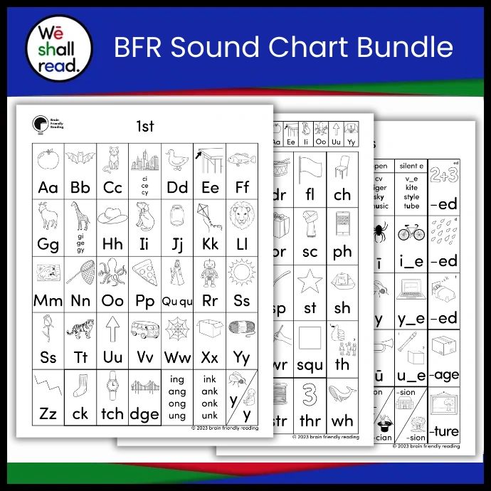 Chart Bundle: All 8 Sound Charts (with and without pictures)