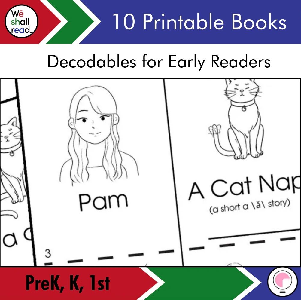 Short Vowels Decodable Books: PreK/K/1