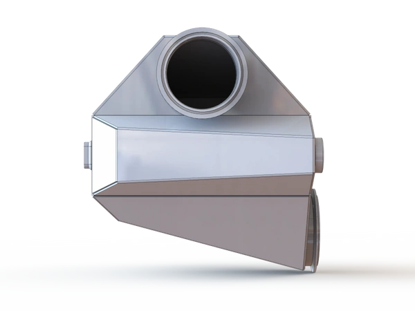 2500 HP Wedge in Right, 90 Degree Out, Water facing Toward Wedge Tank