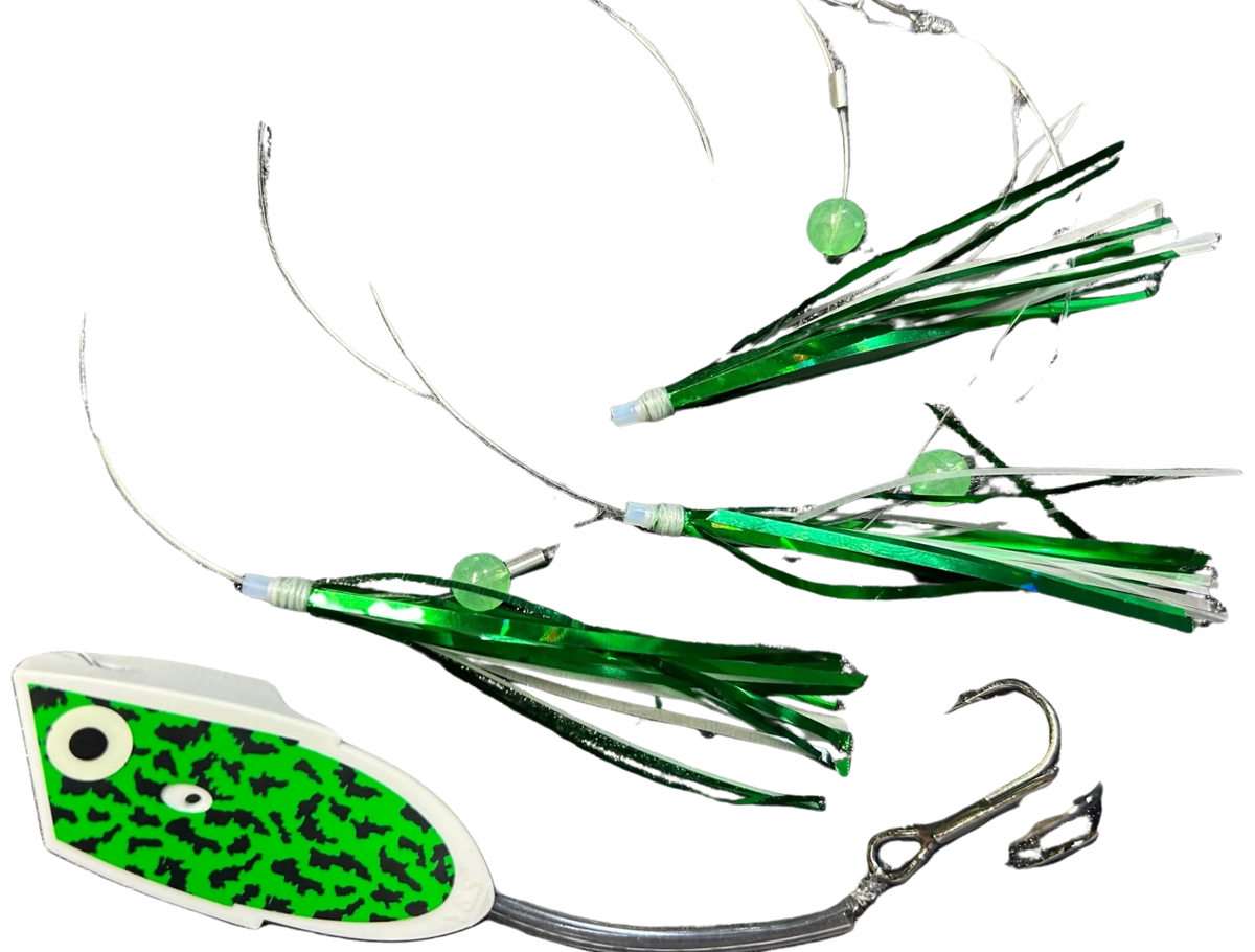 Green Glow Frog Cut Bait Rig