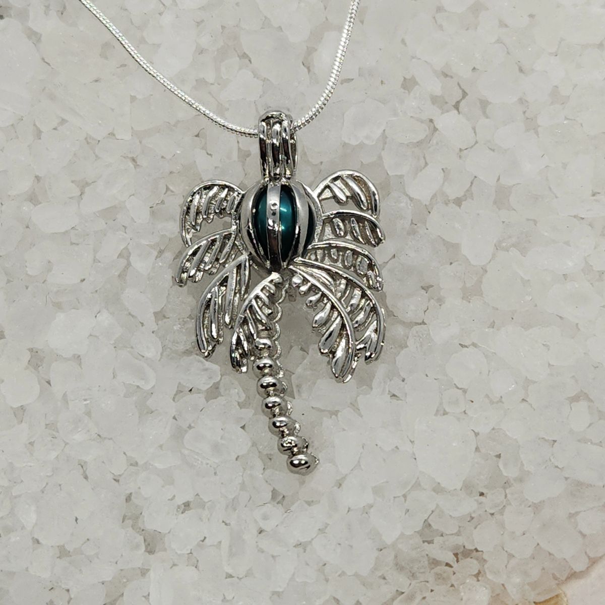 Coconut Palm Tree Cage Silver Plated