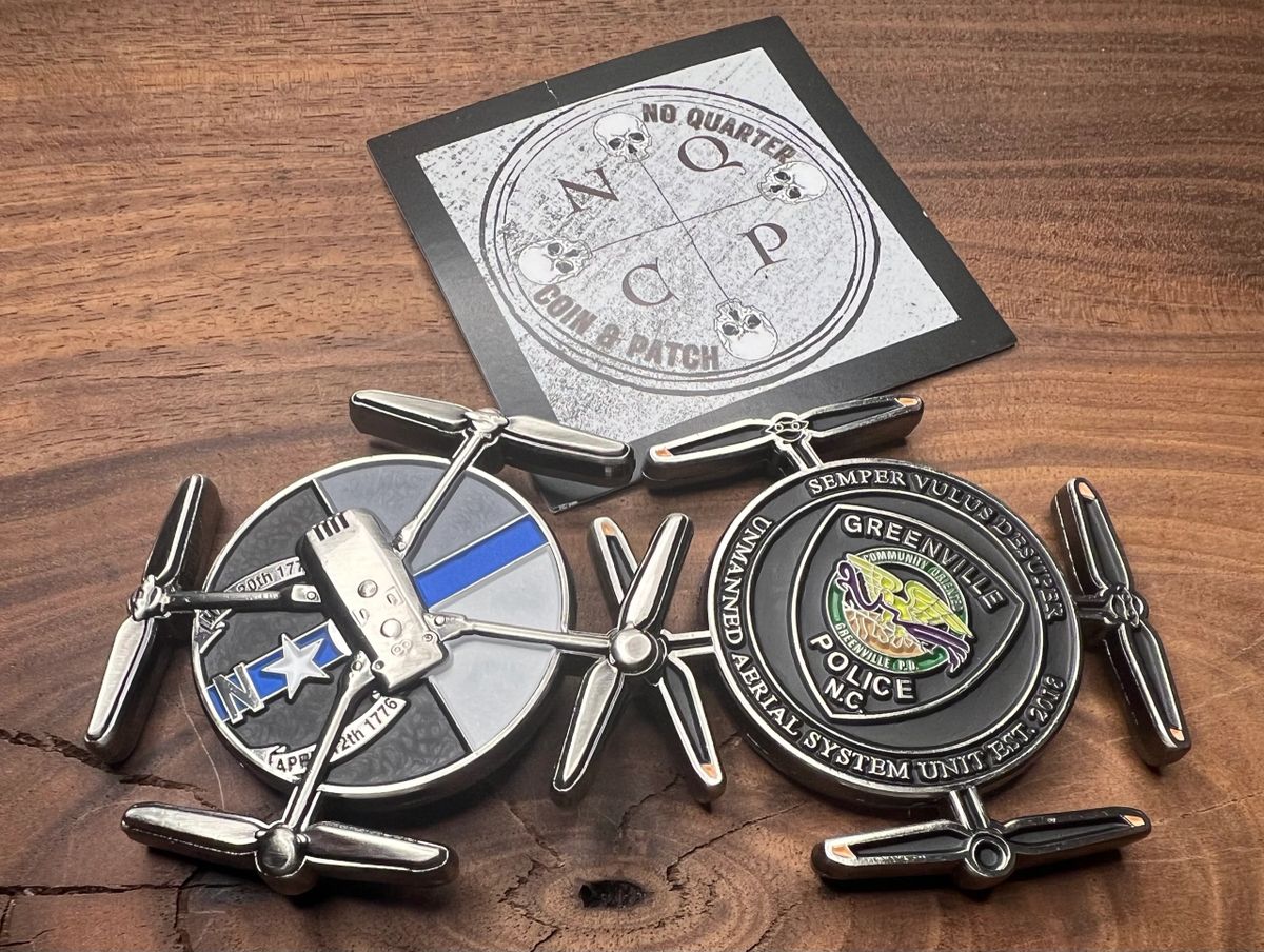 Greenville PD Unmanned Aerial System Unit Challenge Coin