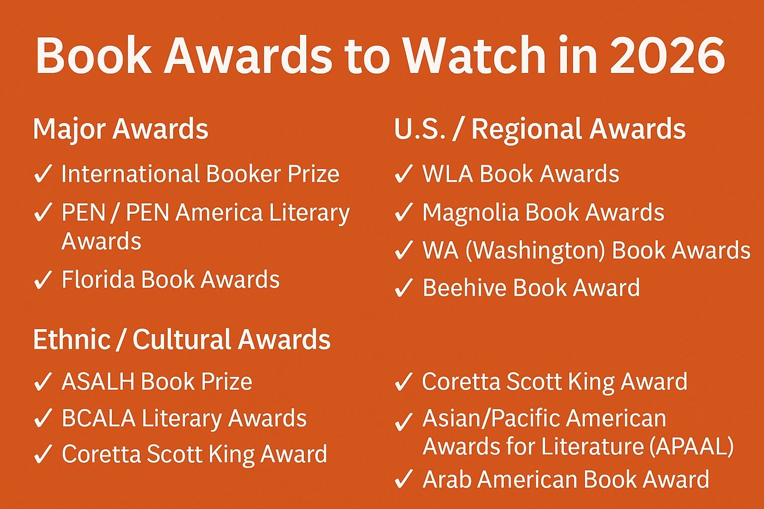 Book Awards to Watch in 2026