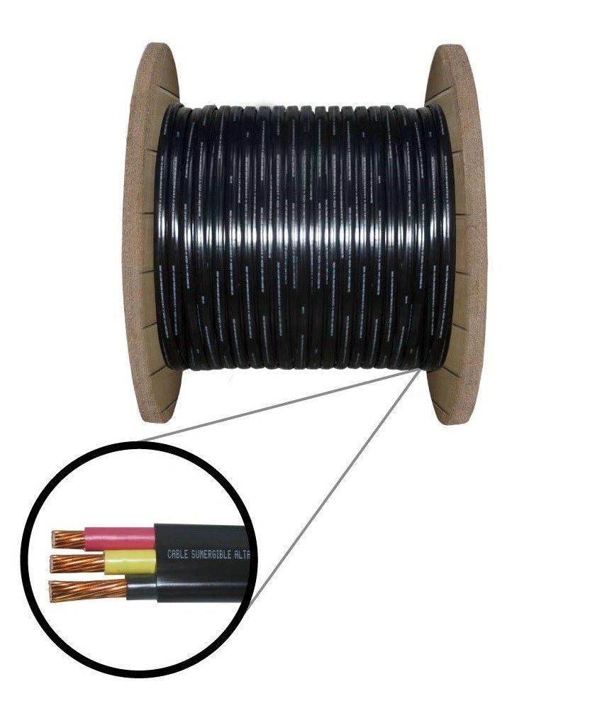 CABLE PLANO SUMERGIBLE NACIONAL, 3 HILOS, 1000 VOLTS