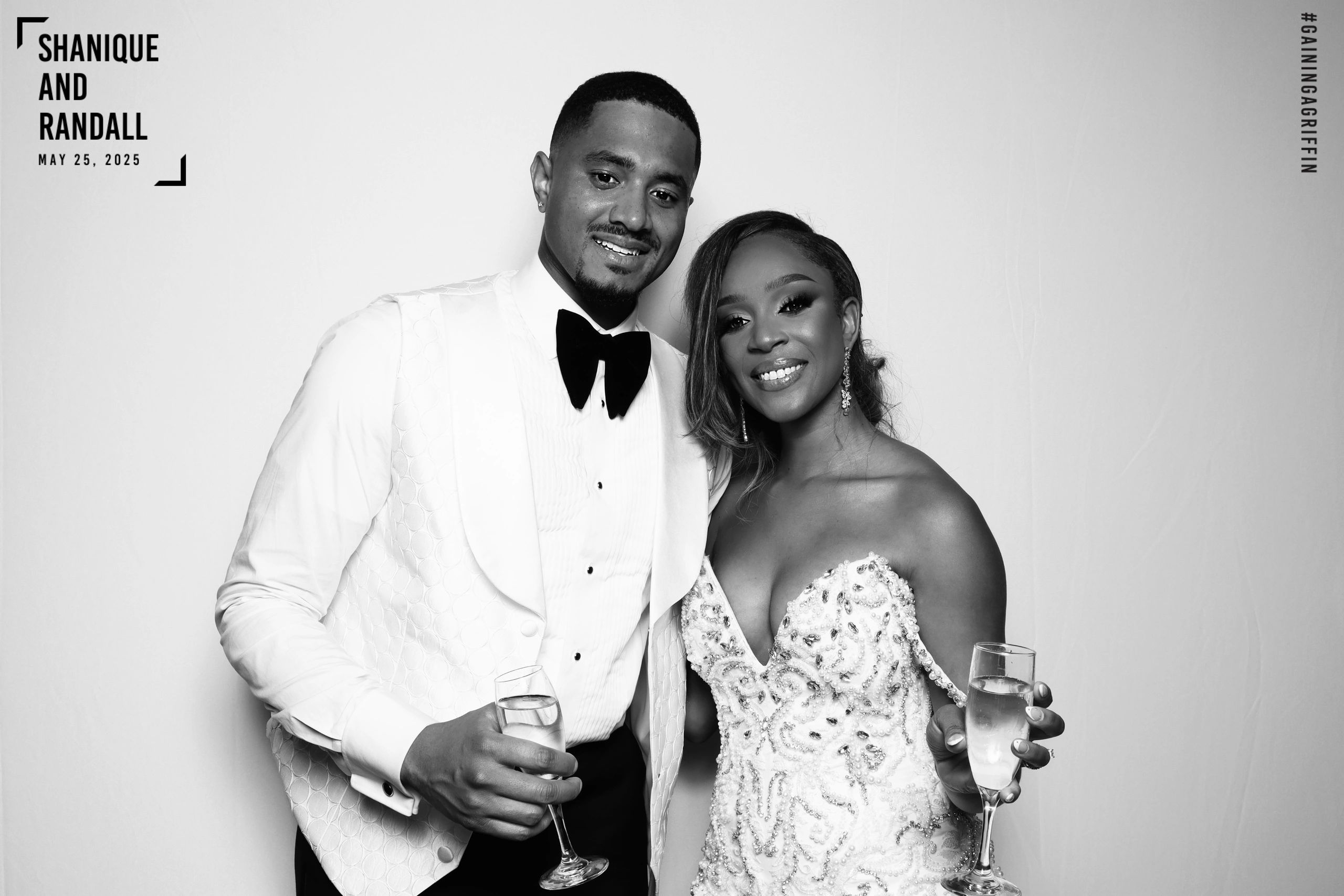 Black & White Glam Photo Booth at Shanique & Randall’s Wedding