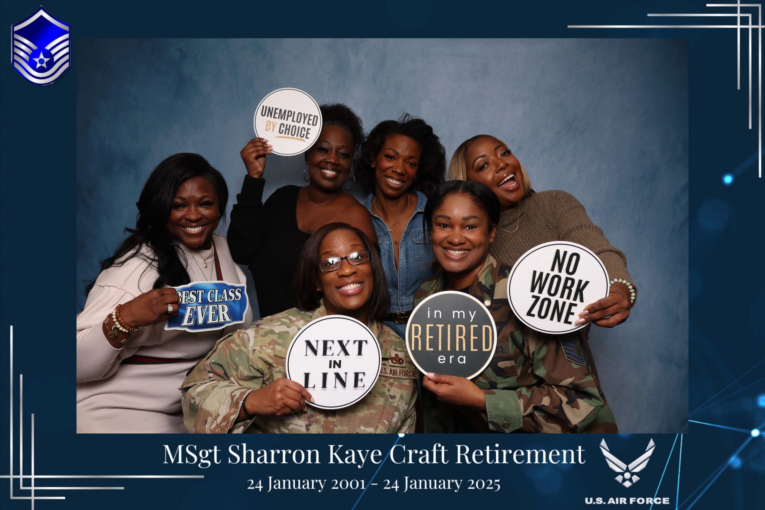 Honoring 24 Years Printed Photo Booth at USAF Retirement Ceremony