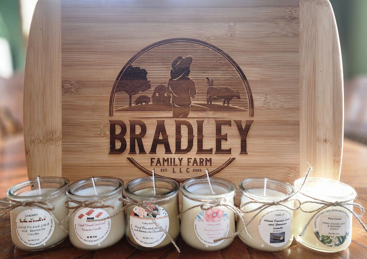 Hand Poured Lard and Beeswax Candle