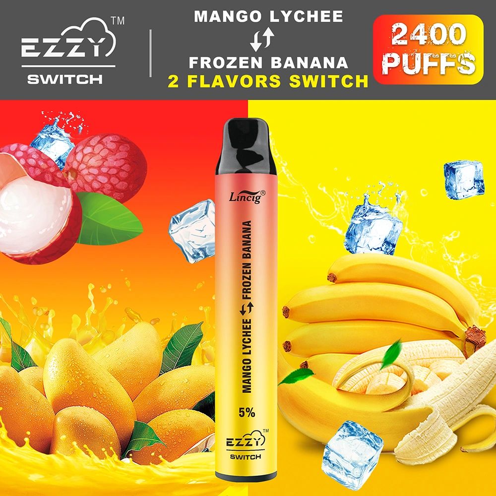 EZZY SWITCH ( 2 FLAVORS) Disposable 2400 PUFFS - MANGO LYCHEE= FROZEN ...
