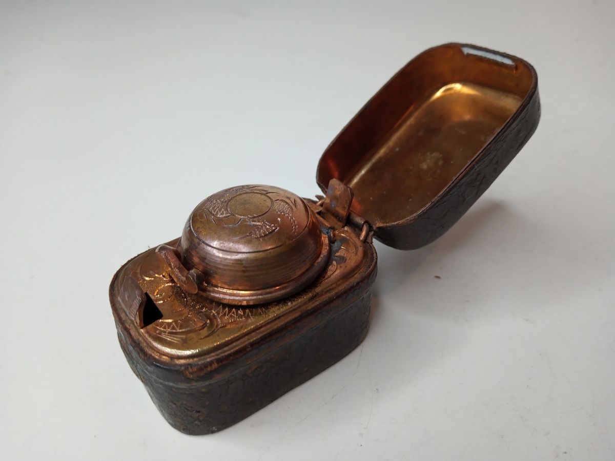 SOLD, Victorian Travel Inkwell