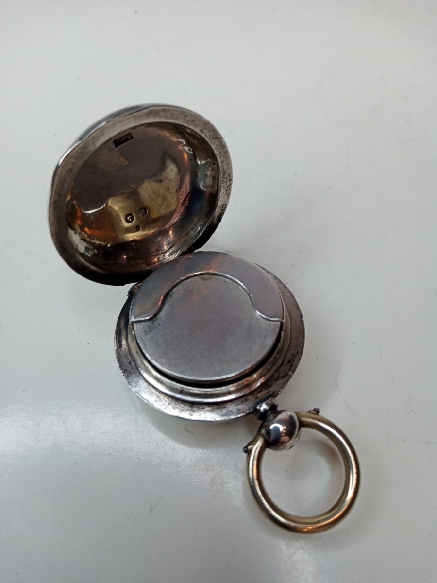 SOLD, Sterling Silver Sovereign Holder, 1881