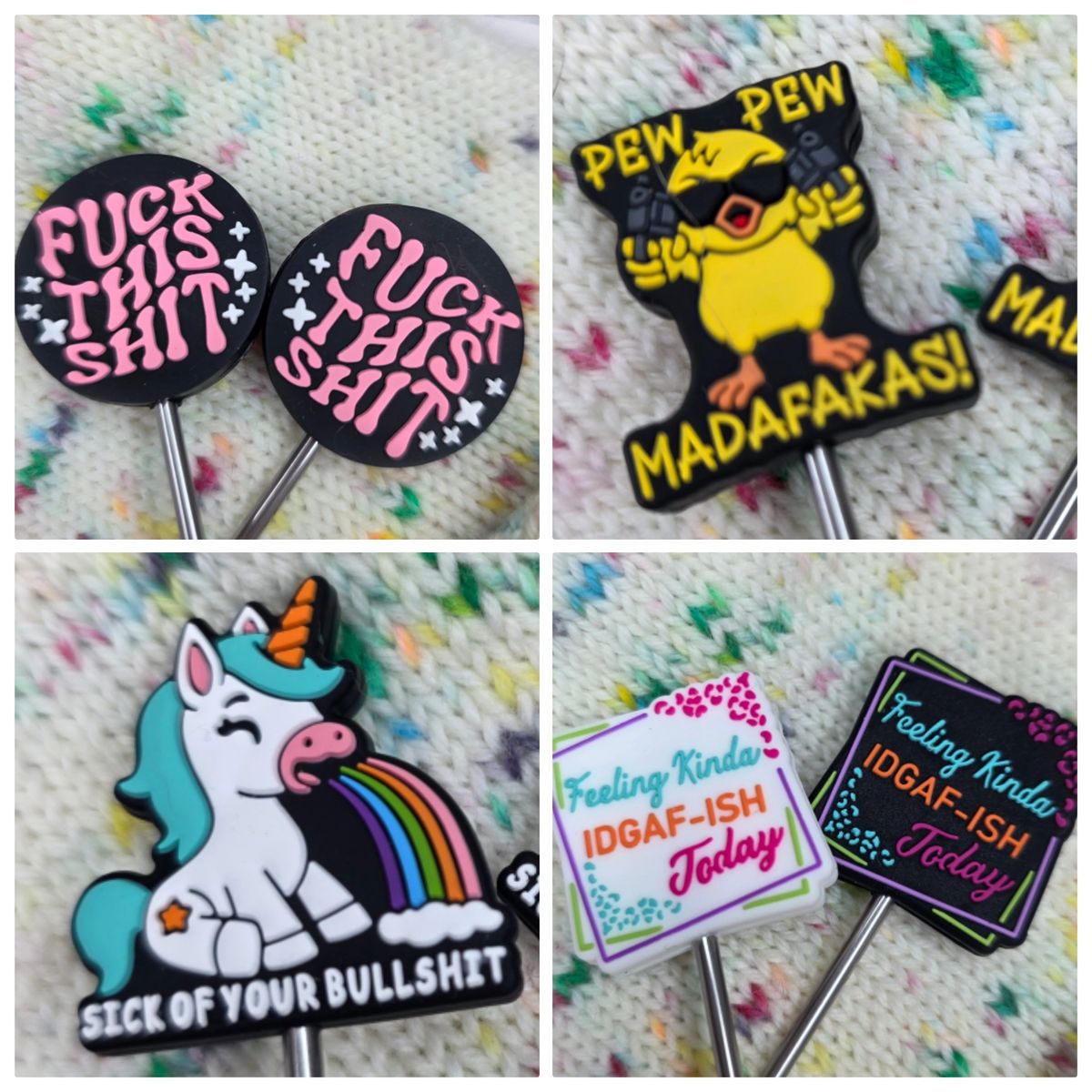 Even MORE Sassy, Sweary, Silly stitch stoppers| Needle Protectors ...