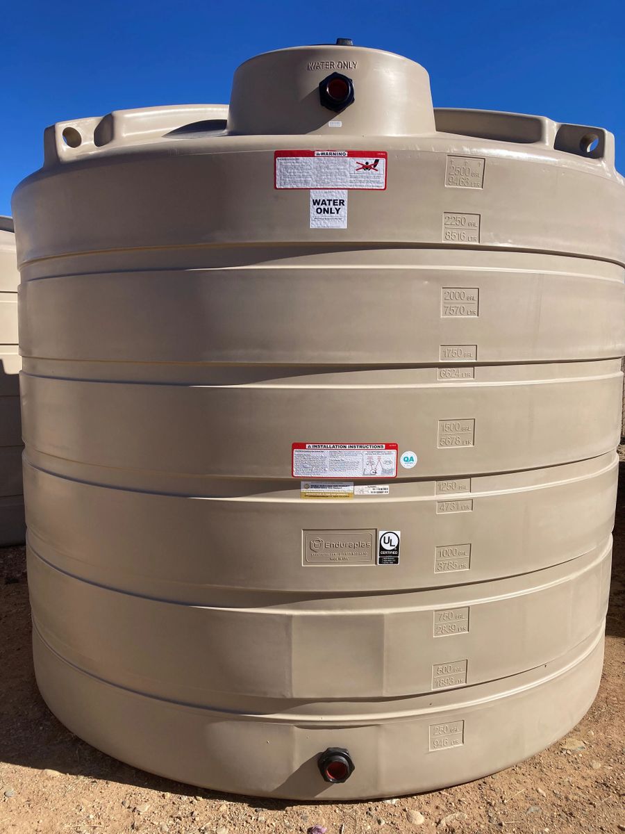 Enduraplas 2000 gallon water tank