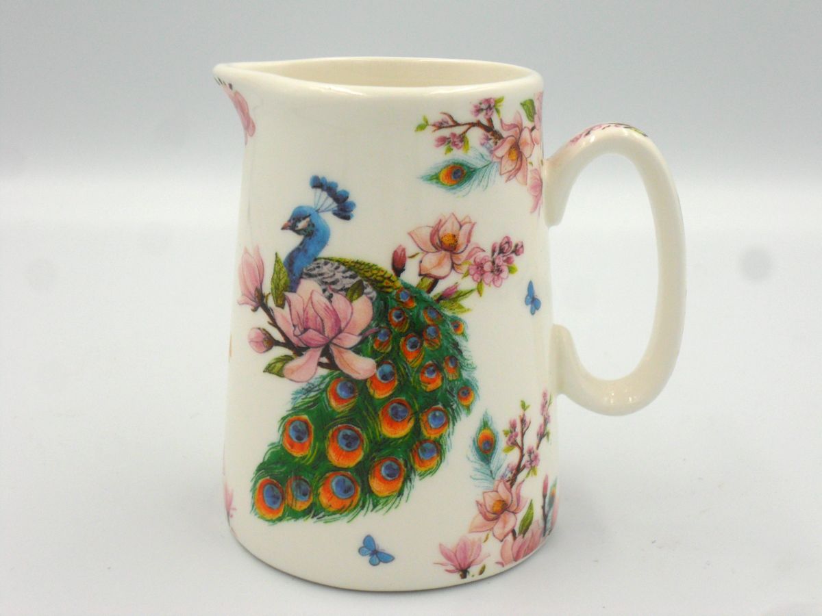 Peacocks design cream jug
