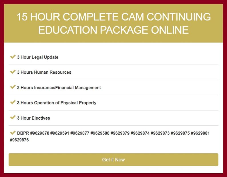 CAM Continuing Education - AACC Online CAM Course Florida LLC