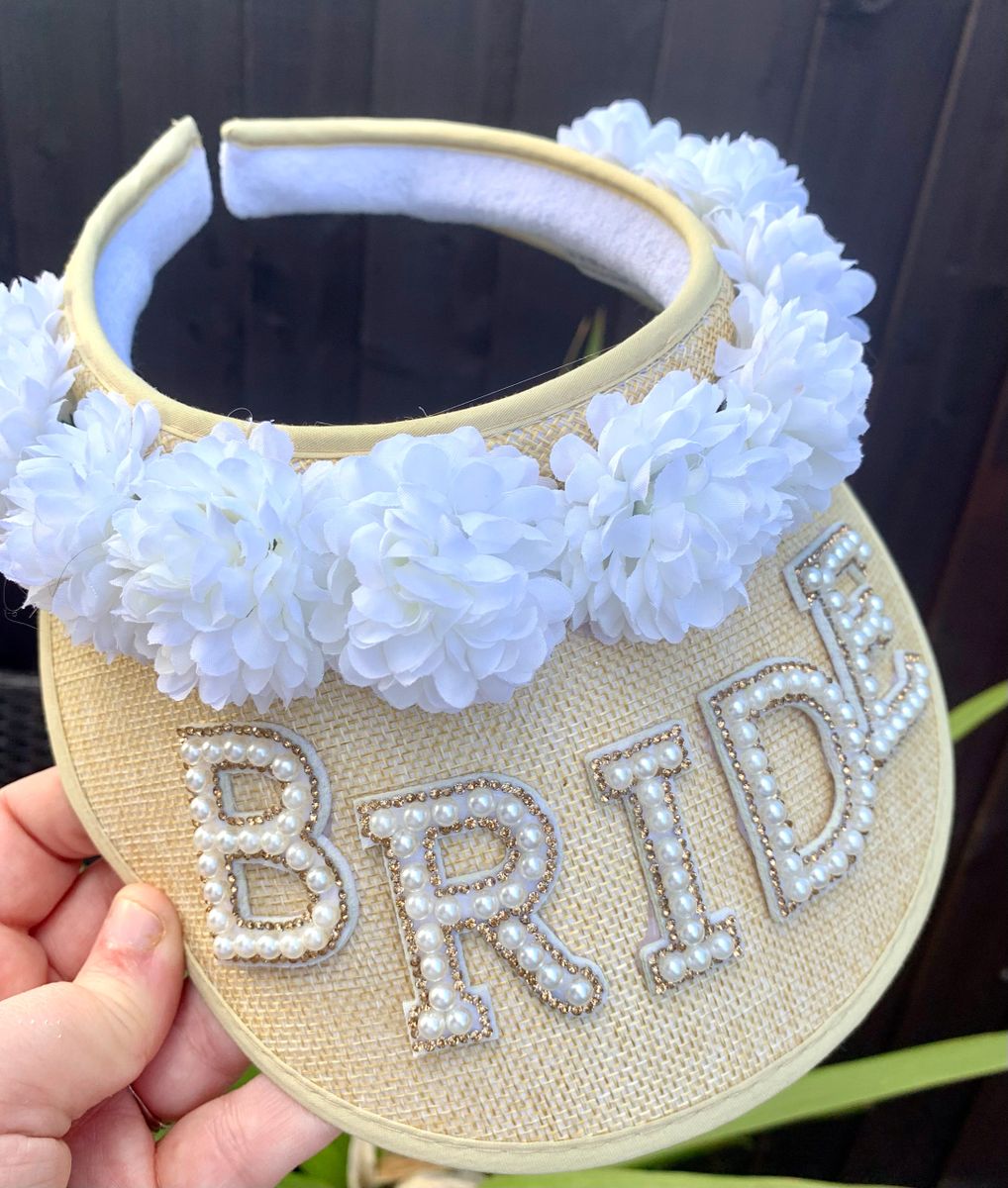 Bride floral Sun Visor