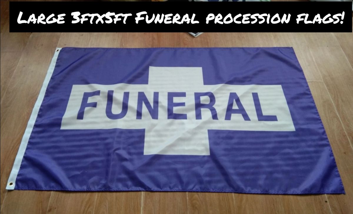 3' x 5' Purple Funeral Procession Flag