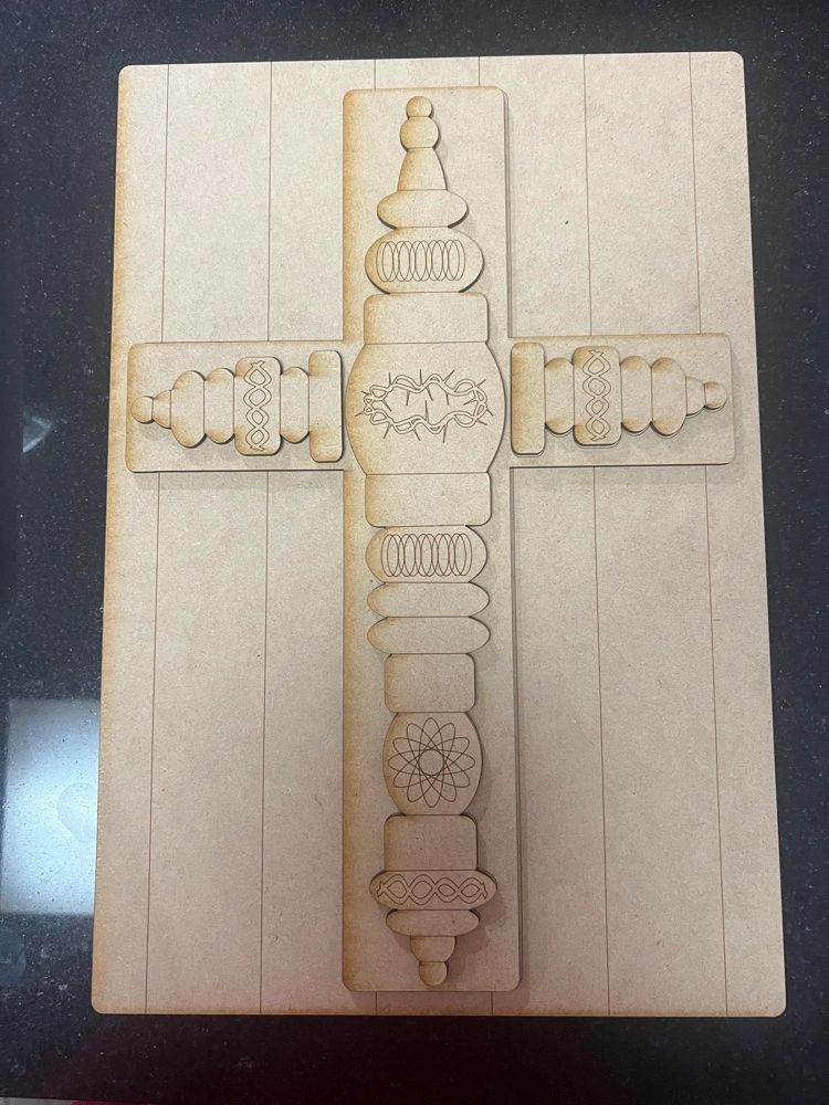 2 glowforge spindle crosses