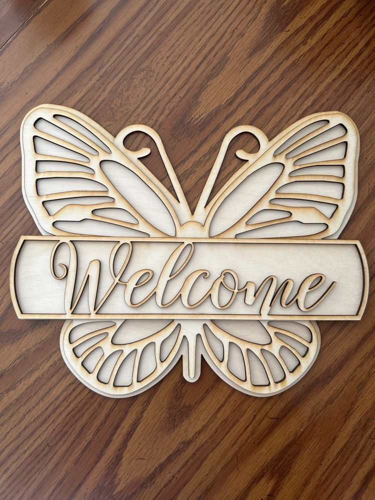 10” glowforge welcome butterfly