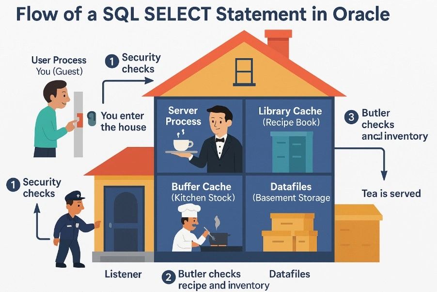 How Oracle SELECT Works – A House Analogy