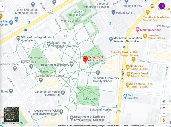 Vanderbilt University Campus Map