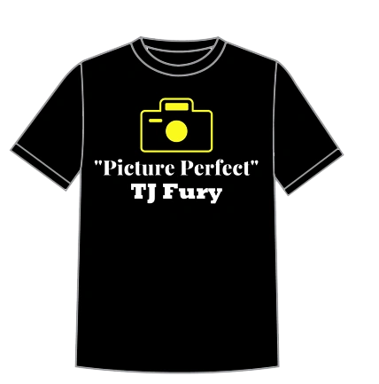 TJ Fury Yellow logo black T