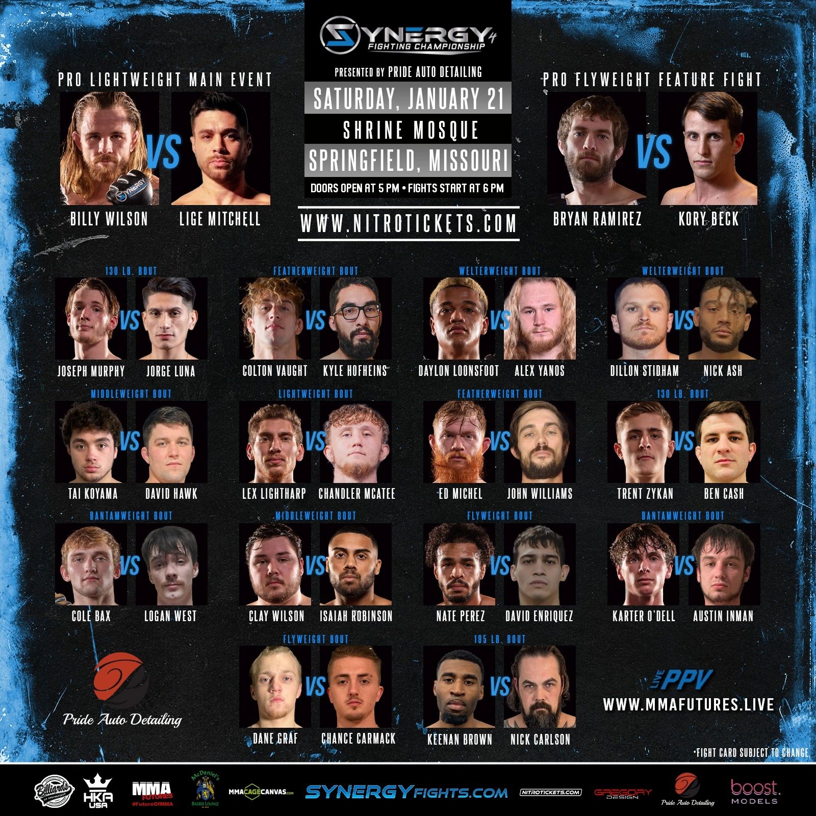 Watch Synergy FC 4 LIVE on MMAFutures.LIVE!