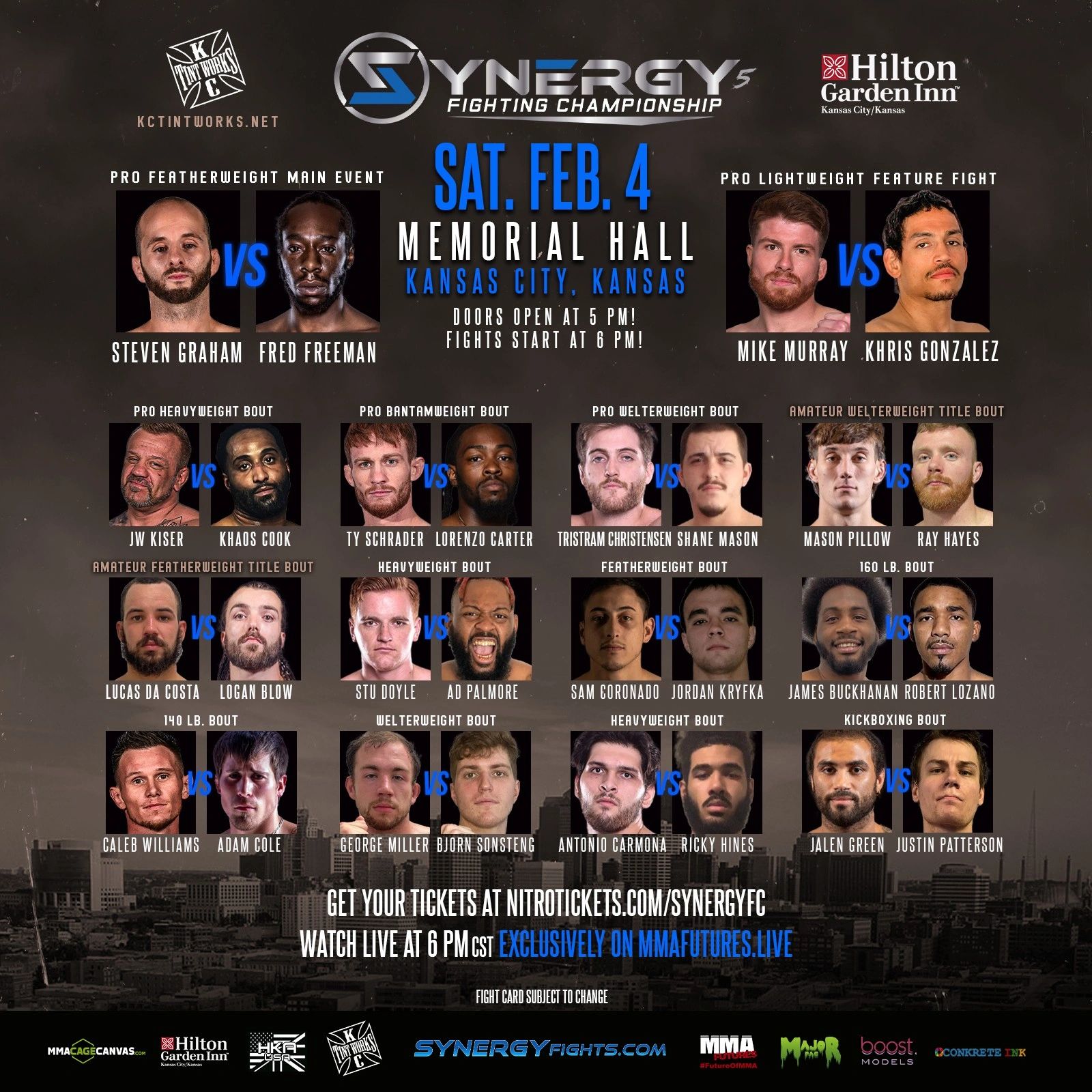 WATCH Synergy FC 5, Exclusively on MMAFutures!