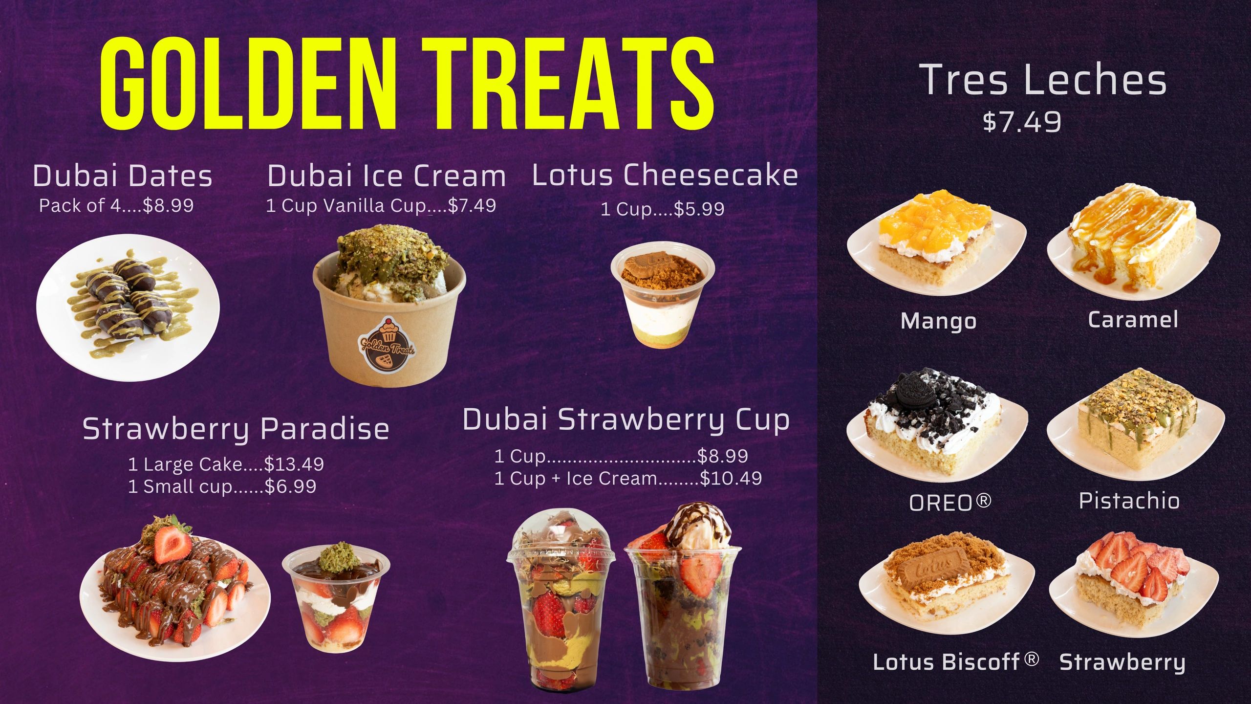 Menu | Luna Dessert Cafe & Green Nest