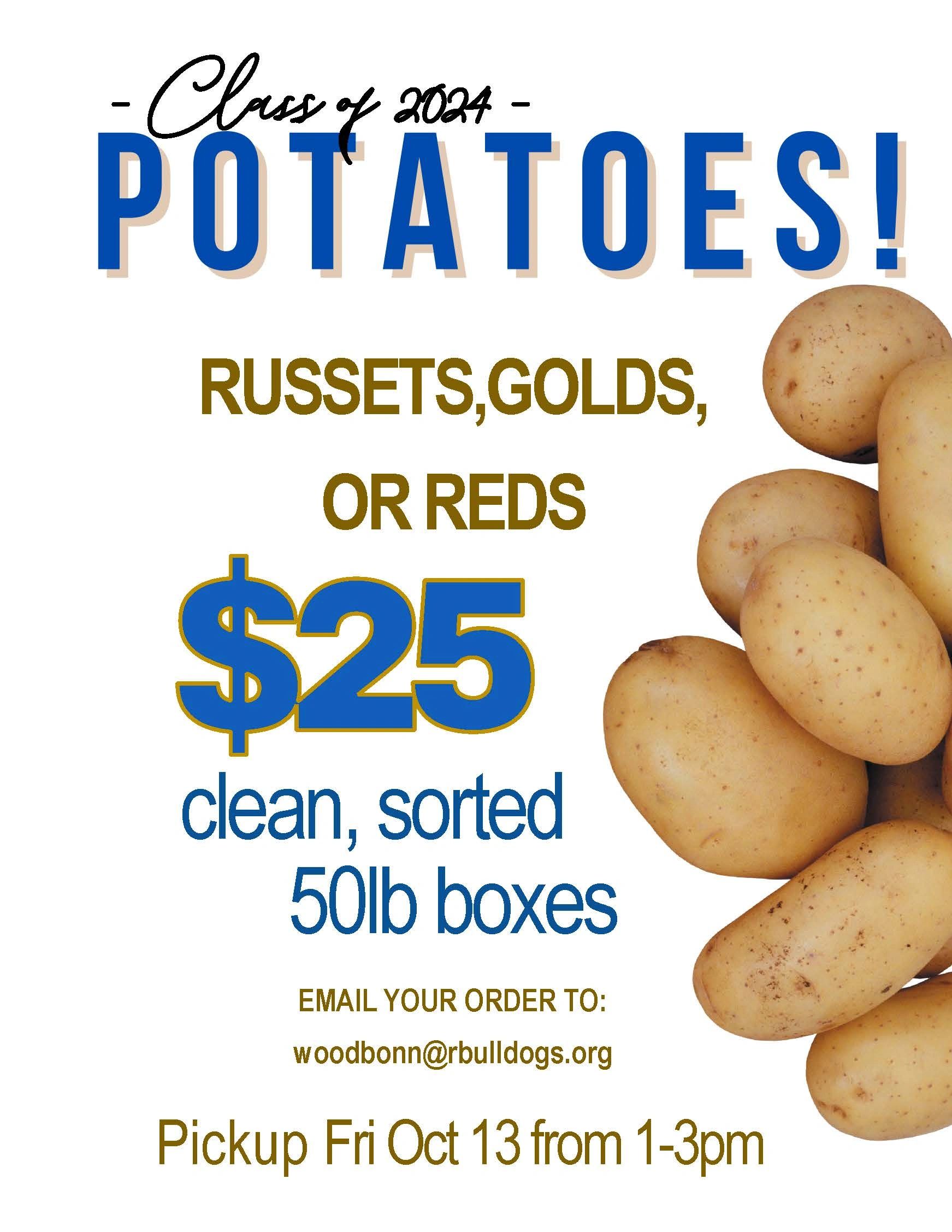 Class of 2024 Potatoe Sale