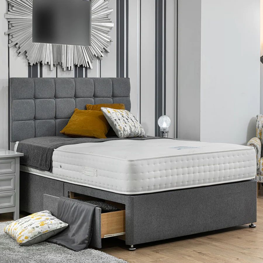 Double Size Complete Bed Including Cashmere 1000 Mattress & Standard ...