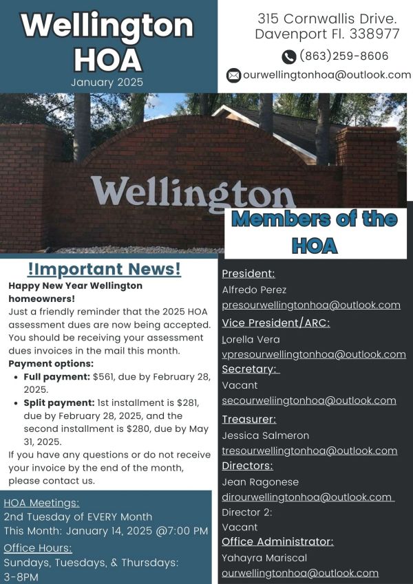 HOA Newsletter