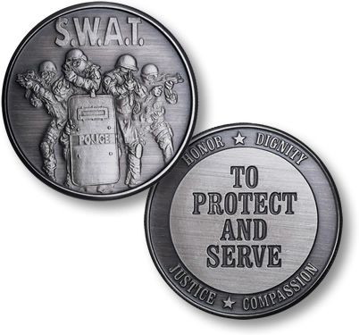 SWAT 4 Protect Nickel Antique Coin