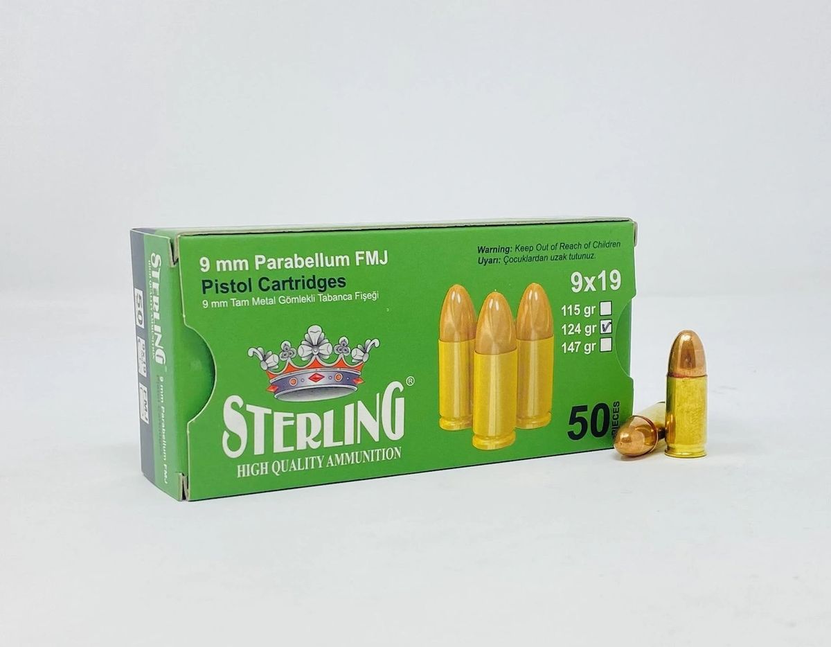 Sterling 9mm FMJ 124 Grains