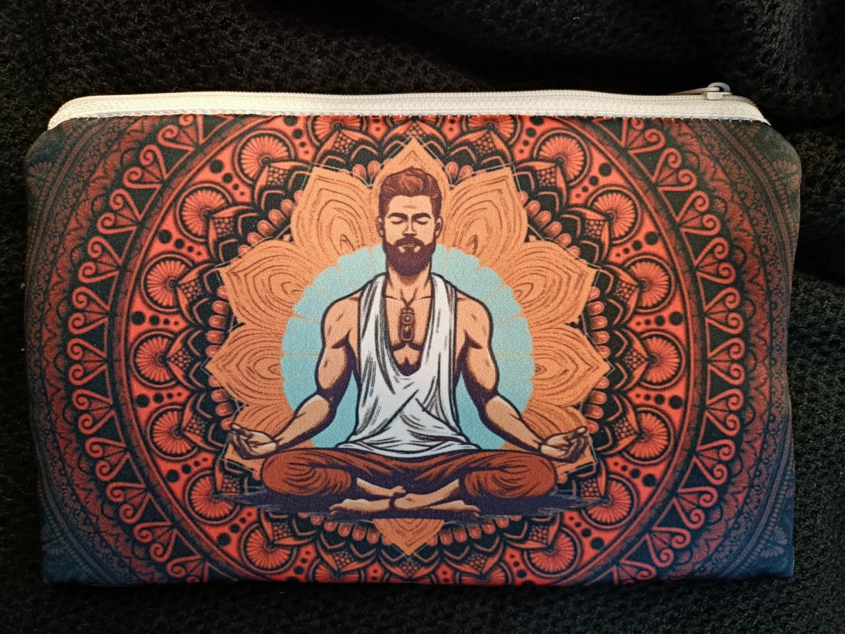 Zen Energy Canvas Pouch for Indian Men – Yoga, Meditation & Chakra Healing