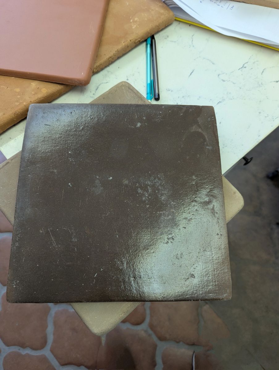 Manganese Saltillo tile in 12x12