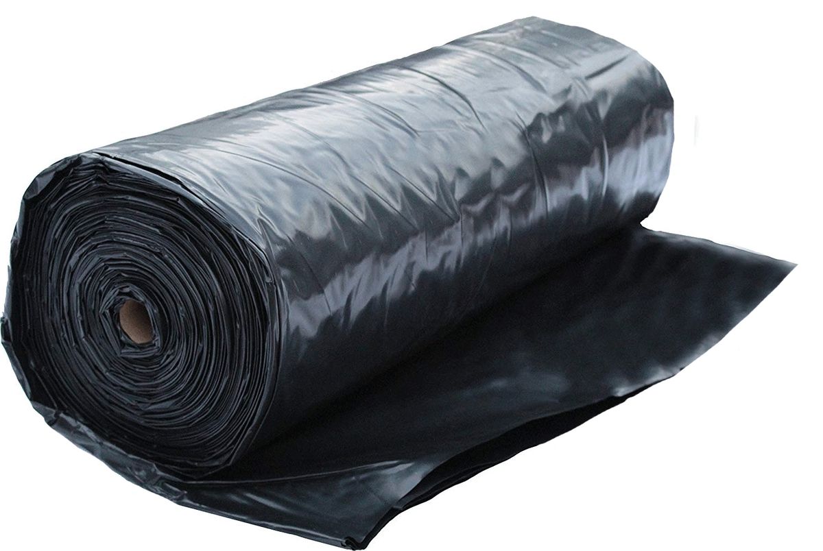 6 Mil Black Polyethylene Sheeting Roll 20' x 100'