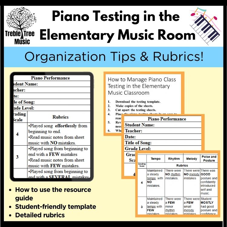 Assess Piano Playing Skills in the Music Classroom