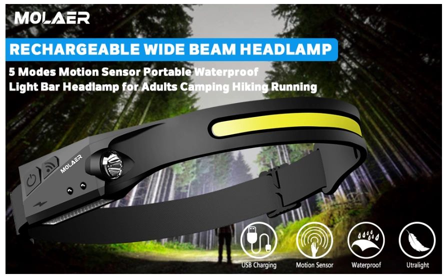MOLAER RECHARGEABLE HEADLAMP