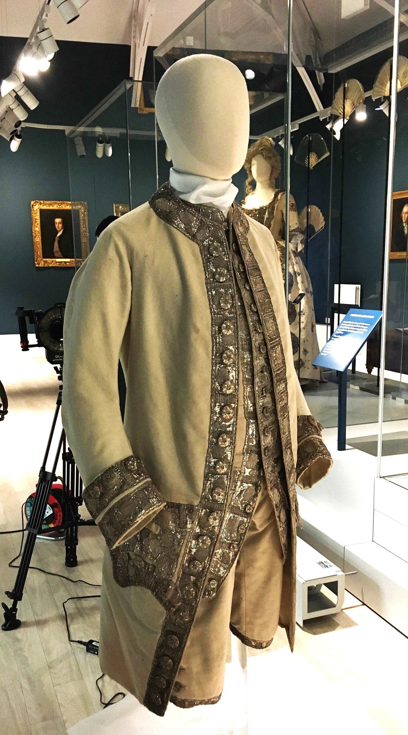 Georgian three piece suit. Conservation and mounting for display.