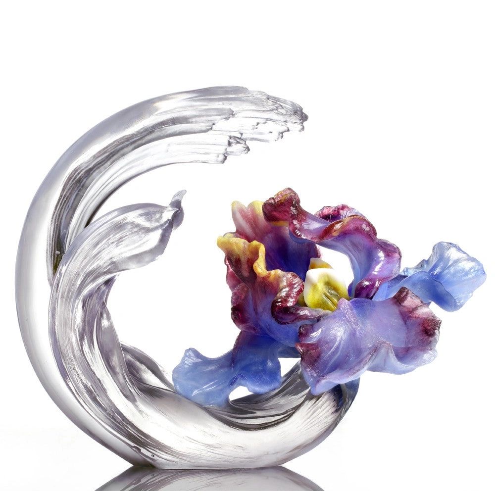 Collector Edition-Crystal Flower, Iris, A Chinese Liuli Flower, Arising ...