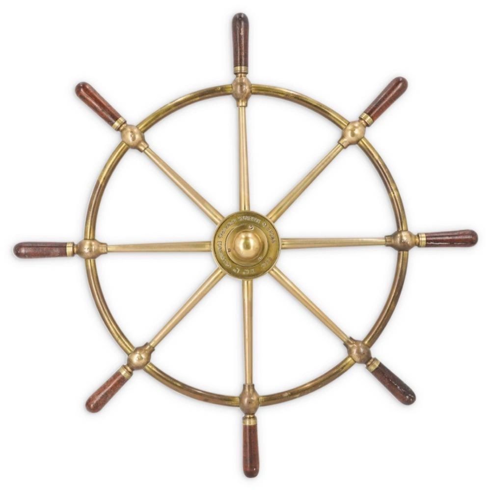 Antique Brass Nautical Ships Wheel