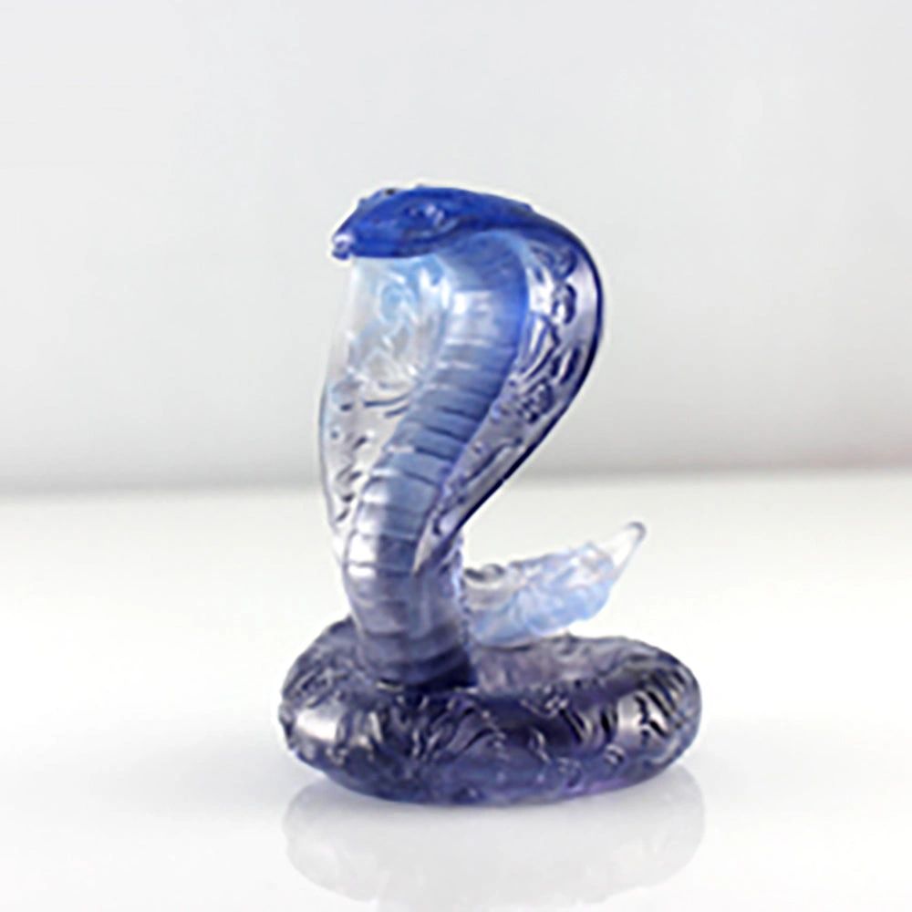 LIULI CRYSTAL COBRA SNAKE SCULPTURE